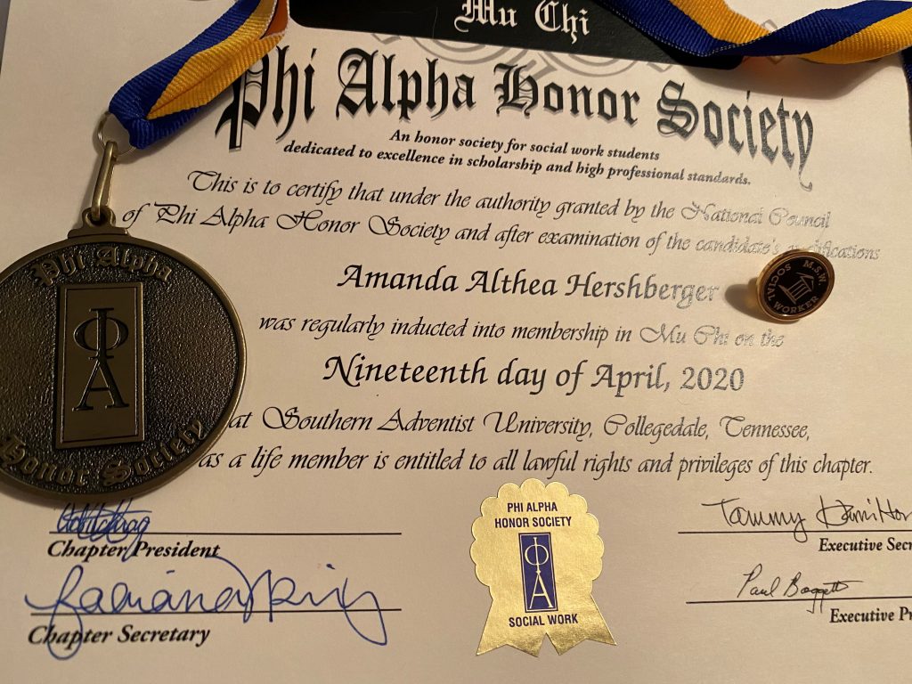 Certificates | Amanda Hershberger